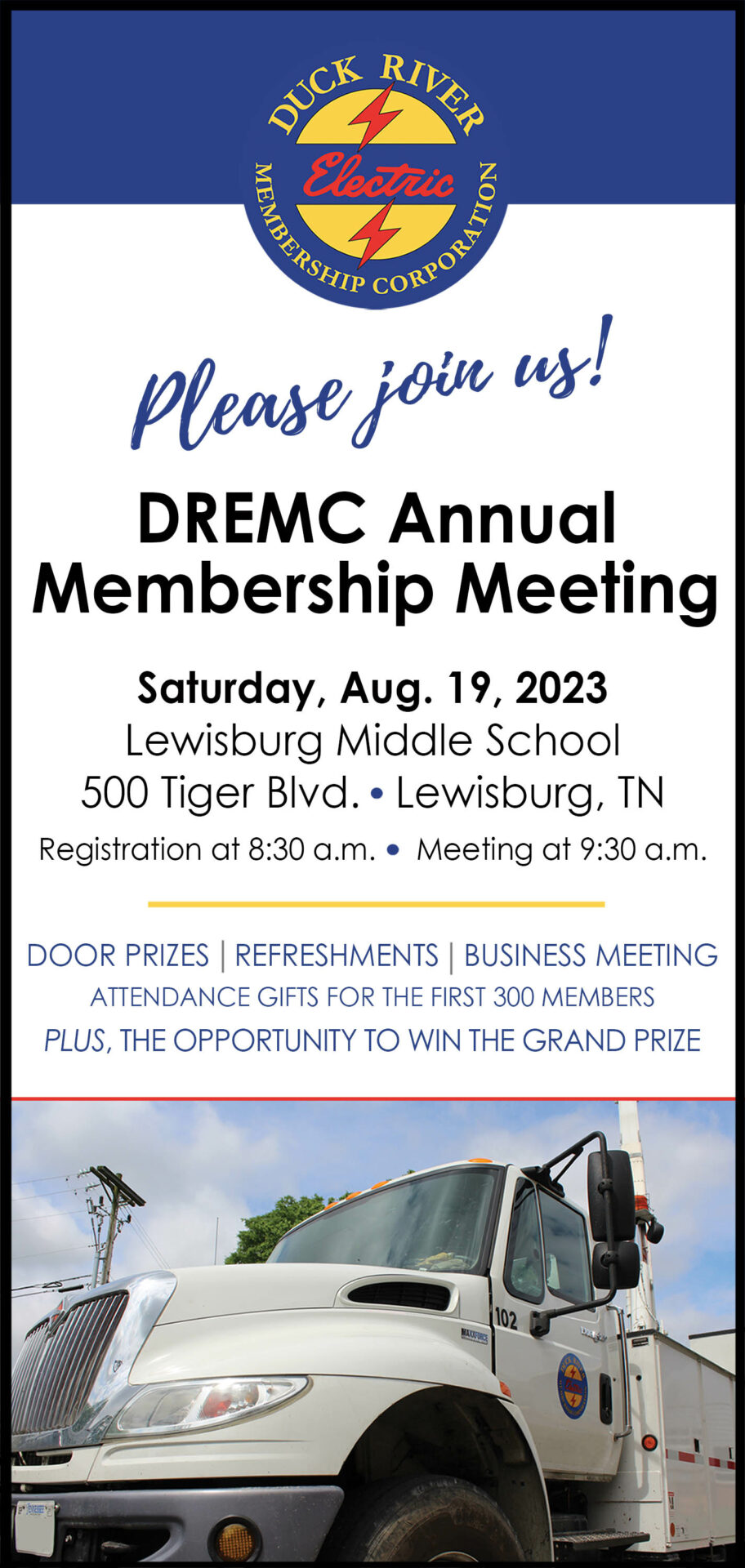 Duck River Electric Membership Corporation | DREMC announces date for ...